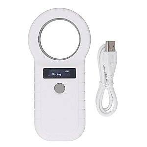 New Upgrade Pet Microchip Scanner, 134.2kHz High Accuracy Rechargeable Animal Handheld RFID Reader, Portable Pet Microchip Kit for Dogs ID Tag FDX B (ISO11784 11785)