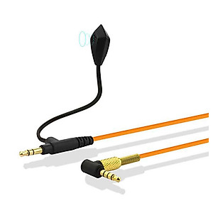 Lovinstar Replacement Cable Boom mic Volume for PS4 PC Xbox One to V-Moda & Most 3.5mm Input Headphone Aduio Cable Computer Game (Orange)