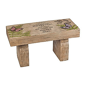New Creative Those We Love Memorial Outdoor Garden Bench | Butterflies & Ferns | Furniture for Patio Porch Lawn Park Deck Gravesite | Loss of Loved One | Pet Dog Cat