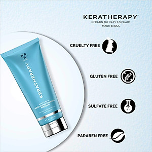 Keratherapy Keratin Infused Deep Conditioning Masque, 8 fl. oz., 237 ml - Moisturizing & Hydrating Hair Treatment with Kerabond, Jojoba, Nettle Root Extract, Wheat Oil, & Persian Walnut