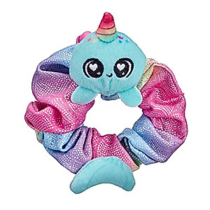 SCRUNCHMIEZ 96553 Seven Pack, Exclusive Magically transforms from Hair Scrunchie to Cute Plush Friend as Well as Backpack Clip. So Many Characters to Collect & wear