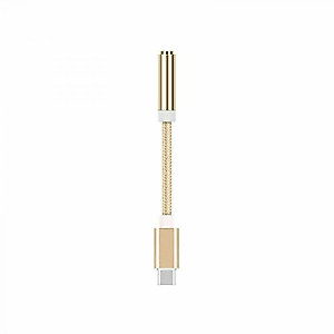 USB C Type C to 3.5mm Aux Audio Jack Passive Adapter Gold