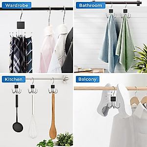Belt Hanger, Belt Organizer for Closet 360° Rotatable Max 48 Belt Storage Rack Space Saving Closet Organizers and Storage for Belt, Bra, Tank Top, Tie, Scarf, Purse 2Pcs