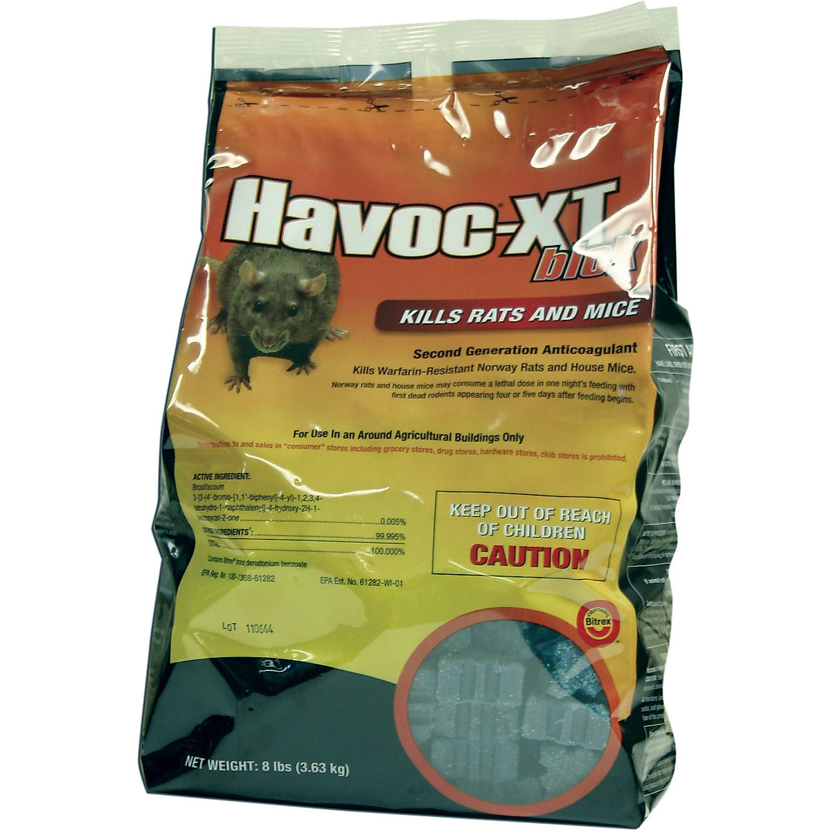 Neogens Rodenticide Havoc Xt Blok Pouch 8 Poun003-116362