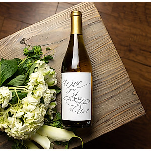 Will You Marrying Us Wedding Wine Label, Bride and Groom Celebrant Gift, Officiant Wine Sticker Personalised Gift Friend