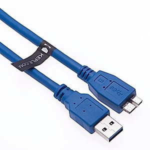 USB Micro-B Cable for WD Western Digital My Passport, Ultra Exclusive Edition, Air Portable, Exclusive, My Book/Samsung M3 Slimline, D3 Station, Hitachi HGST Touro S SSD HDD Hard Drive (1.5ft)