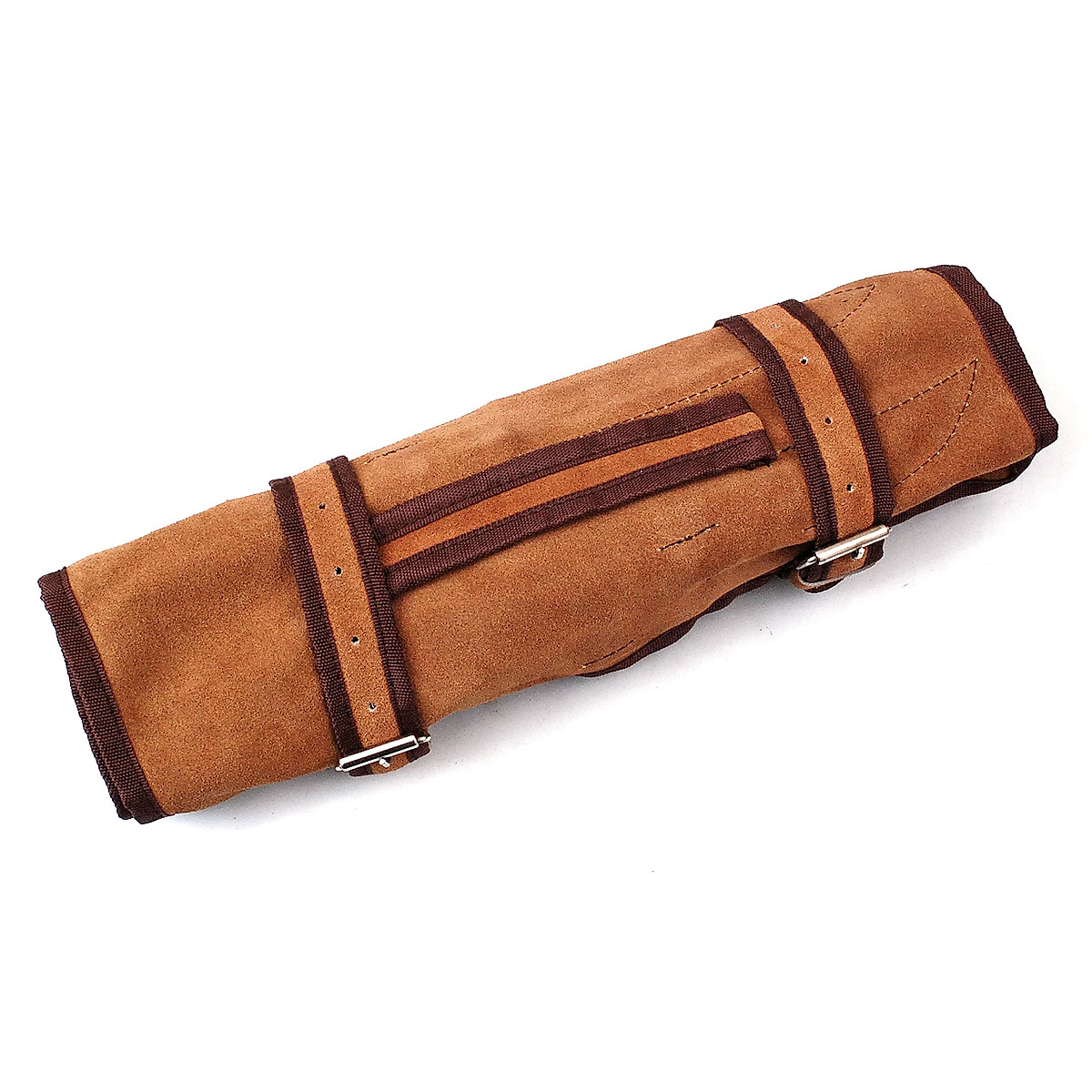 GladiatorsGuild G24RD- Professional Kitchen Knives Custom Made Damascus Steel 8 pcs of Professional Utility Chef Kitchen Knife Set with Chopper/Cleaver Pocket Case Chef Knife Roll Bag G24RD (Red)