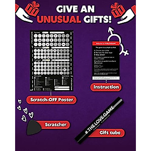 THELOVEGAME The Love Game Scratch Off Poster Game for Couples Valentines Day Gifts Wall Posters Gift for him and for her Wedding Gifts Romantic Game Dates Night (with Gift Tube)
