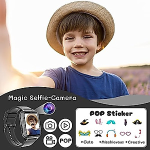 Spodus Kids Smart Watch Boys, Kids Watch for Boys Ages 5-7 3-5 8-12, Toddler Toy Watch with 26 Games Step Counter Pedometer Learning Card Audio Book Educational Watch for Boys