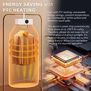 Ljusved Portable Clothes Dryer - Mini Portable Dryer Machine for Laundry Apartments and Travelling, Hotel Room