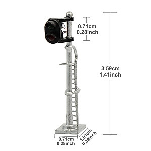 JTD1503GR 3PCS Model Railroad Train Signals 2-Lights Block Signal N Scale 12V Green-Red Traffic Lights for Train Layout New