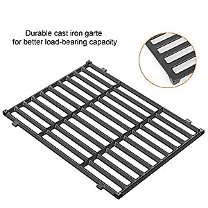 7638 Cast Iron Cooking Grid Grate for Weber Spirit E-310 E-320 S-310 300 series Spirit II E-310 SP320 Spirit 700 Genesis Silver B/C, Genesis Gold B/C 46510001 47510001 45010001 49010001(2 Pack)