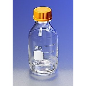 PYREX 2L Round Media Storage Bottles, with GL45 Screw Cap, 10/cs