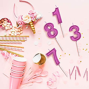GET FRESH Number 10 Birthday Candle – Purple Number Ten Candle on Sticks – Number Candles for Birthday Anniversary Wedding Party – 10 th Birthday Candle for Cake Decoration – Purple Ten Candle