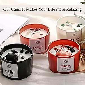 Peach Scented Candle | Aromatherapy Candle for Home | Natural Soy Candle | Best Smelling Candles for Home | Jar Candle with 100% Cotton Wick | 250 Grams Candle for Men & Women (Peach)