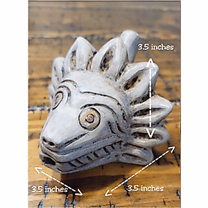 Quetzalcoatl Death Whistle Made Of Clay, Replica Of Items Found In Aztec Temple. (Natural)