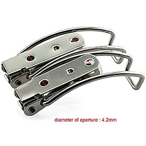 HJ Garden 4pcs 85mm/3.35 inch Spring Loaded Toggle Latch Hasp,304 Stainless Steel Box Cabinet Spring Loaded Locks Hasps