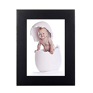 PAZLOG 2 Pack 3.5X5 Black Picture Frames Made of Solid Wood and High Definition for Wall Decor or Table Stand Top Black Picture Frame Display 3.5 by 5 Frame Vertically or Horizontally as 5x3.5