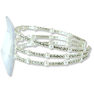 Floral Corsage Bracelet in Dazzle, Crystal & Pearl Windsor Collection