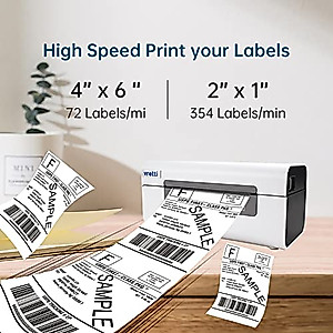 vretti Thermal Label Printer, Thermal Shipping Label Printer, 4x6 Label Printer for Shipping Packages & Small Business, 152mm/s Barcode Label Printer Compatible with USPS UPS Amazon Ebay