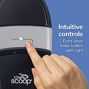 Hamilton Beach The Scoop Single Serve Coffee Maker & Fast Grounds Brewer for 8-14oz. Cups, Brews in Minutes, Black (47620), Next Gen