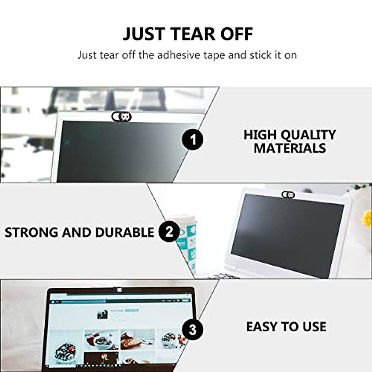 SOLUSTRE Tableta 6pcs Thin Tablet Office Privacy Laptop Lovely Smartphone Computer for Animal Sticker Web Camera Anti Ultra Slide Kitten Pattern Blocker Slider Lens Cartoon Cat Camera Slider