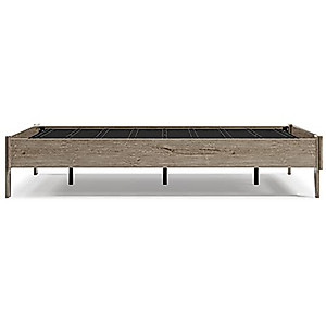 Signature Design by Ashley Oliah Contemporary Full Platform Bed, Natural Wood Grain