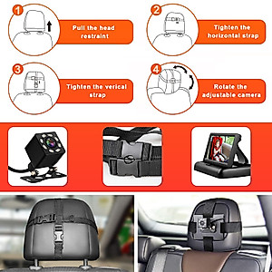 BAOHZ Baby Car Camera,4.3-Inch HD Night Vision Display, Safety Car Seat Mirror, Easily Observe The Baby's Moveat at Any Time While Driving