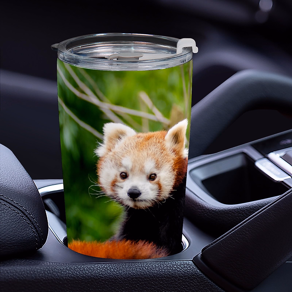 ZAQERFZ 20 Oz Insulated Tumblers Travel Mug With Lid Red Panda Stainless Steel Double Wall Vacuum Coffee Cup Gifts For Men Women Boys Girls