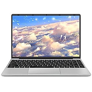 Ruzava/Aocwei Laptop Windows 10 14" 6GB DDR4 64GB Storage Intel N4020 (Up to 2.8Ghz)2-Core 1920x1080 FHD Dual WIFI BT 4.2 Mini HDMI Support 512GB TF 1TB SSD Expand for Work Study Entertainment-Silver