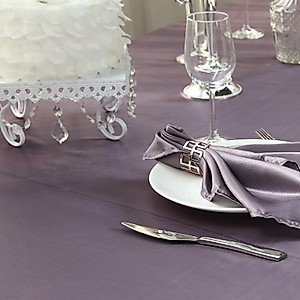 Tableclothsfactory 60x102 Rectangle Amethyst Wholesale Satin Tablecloth Banquet Linen Wedding Party Restaurant Tablecloth