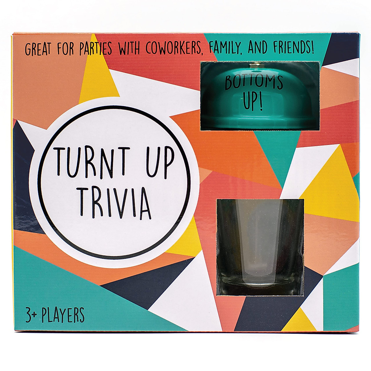TMD Retail Turnt Up Trivia Card Games for Adults - Call Bell Card Games for Adults - Trivia Games for Family - Friends Trivia for Bachelor, Birthday Parties - Trivia Game with 1.5 Oz Shot Glass 44 Ml
