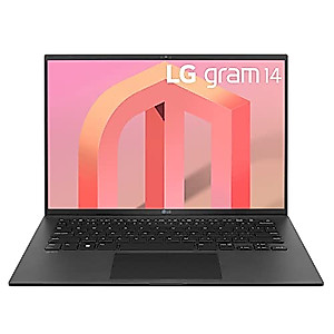LG Gram (2022) 14Z90Q Ultra Lightweight Laptop, 14" (1920 x 1200) IPS Display, Intel Evo 12th Gen i5 1240P Processor, 16GB LPDDR5, 512GB NVMe SSD, FHD Webcam, WiFi 6E, Thunderbolt 4, Windows 11, Black