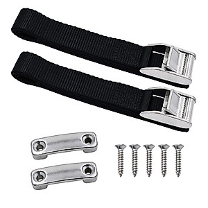 YYST Cooler Tie-Down Kit Strap Improved Cooler Straps Compatible with Yeti RTIC Igloo Coleman Coolers W SS 316 Buckle and 316 Deck Loop to Keep Your Cooler Secured - No Cooler – Type B (2)