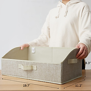 GRANNY SAYS Bundle of 3-Pack Wardrobe Storage Bins & 3-Pack Trapezoid Storage Bins for Closet Shelves