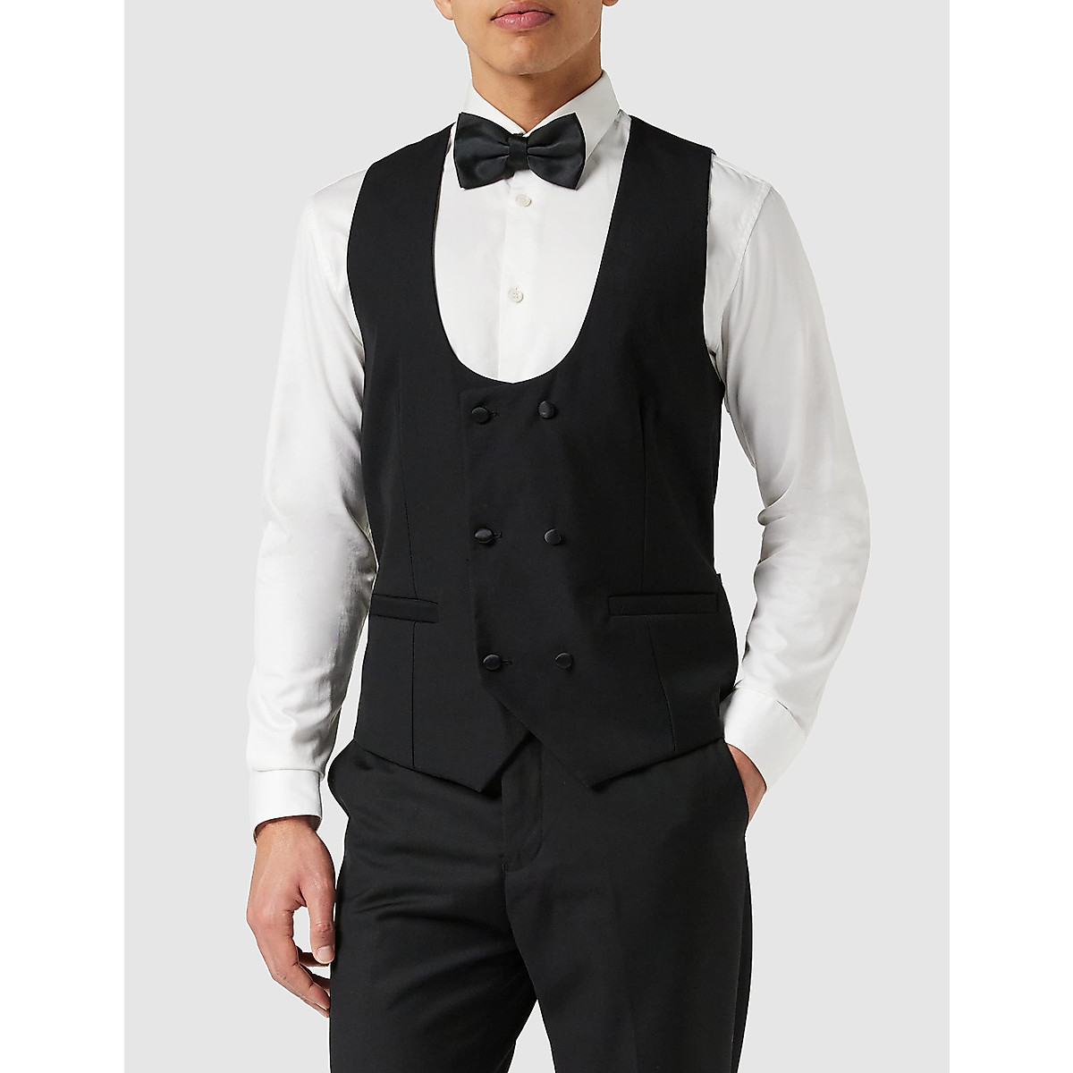 Mens Floral Bird Embroidery Black Gold Tux Jacket Stunning Party Wedding Blazer Waistcoat[TUX-8600-1,46,Black-Red]