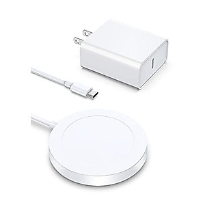 Magnetic Wireless Charger - Magnet Charging Pad Compatible with iPhone 14/14 pro/14 plus/14 pro max/ 13/13 pro/13 pro max/12 pro max - Mag-Safe Charger for AirPods 3/2/Pro with USB-C 20W PD Adapter
