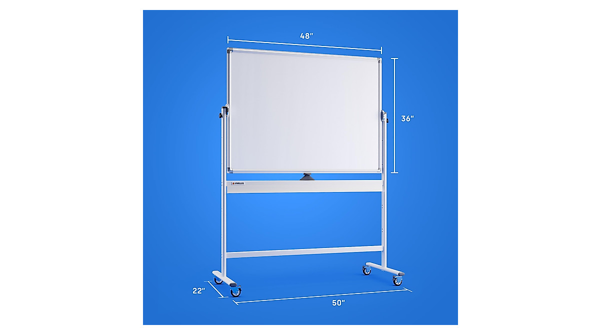 Kamelleo 48x36 Magnetic Whiteboard - Portable Double-Sided Dry Erase