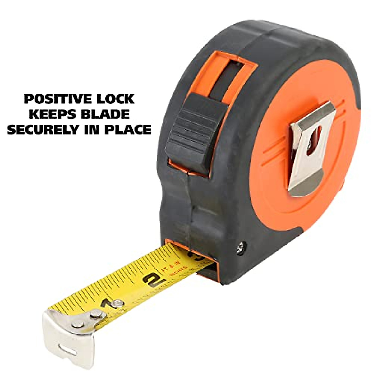 GreatNeck 95010 35 Ft. x 1 Inch ExtraMark Tape Measure, Tape Measure with Fractions, Tape Measure Retractable, Measuring Tape Easy Read