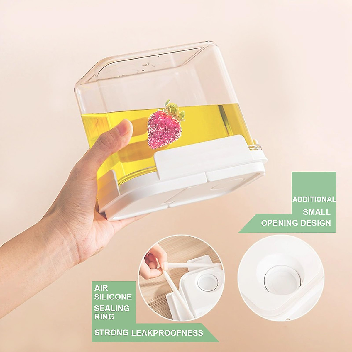 NBILIC Cereal Containers Storage Cereal Dispenser For Pantry Organization BPA Free Food Containers With Lid, Meal Rrep Containers Reusable (FG-3PCS)