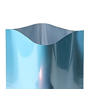 100x Premium Glossy Blue Mylar Foil Open Top Bags (7cm x 10 xm)