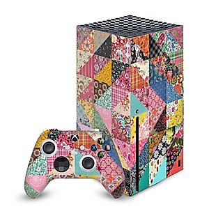 Head Case Designs Officially Licensed Rachel Caldwell Quilt Art Mix Vinyl Sticker Gaming Skin Case Cover Compatible with Xbox Series X Console and Controller Bundle