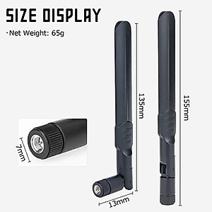 4G LTE Cellular Antenna 9dBi SMA Male 2-Pack Replacement for 4G LTE Wireless CPE Router Hotspot Cellular Gateway Industrial IoT Router Trail Camera Game Camera Outdoor Security Camera