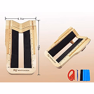 WHITEMOON Cup Cradle for Tumbler. Wooden vinyl paper decal holder with height adjustment for measuring size, for attaching vinyl decals to cups, bottles and mugs.