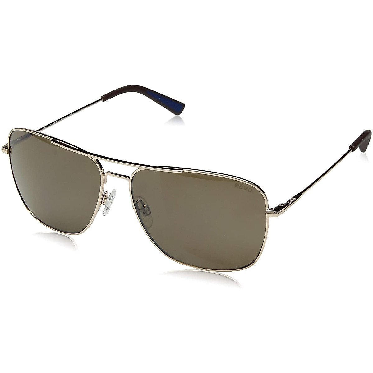 Revo Sunglasses Harbor: Polarized Lens Filters UV, Metal Navigator Frame, Gold Frame with Terra Lens