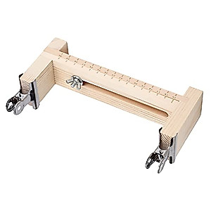 Jig Bracelet Maker Wooden Frame, Wooden Bracelet Jig U Shape Clear Scale with 2 Clamps Adjustable Length, Bracelet Braiding Tool for Kit DIY Hand Knitting