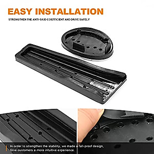 KVR Compatible for BMW Pedal Cover, No Drilling Aluminum Gas Brake Pedal Fit for 2014-2022 1 2 Series 2016-2022 X1 (F48, F49 Long) X2 (F39) Accelerator Pedal Pads, 2Pcs (Model #D)