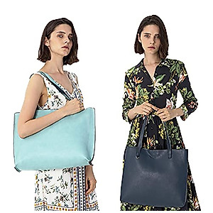 Scarleton Leather Tote Bag for Women, Womens Purses and Handbags, Reversible Tote Bags for Women, Purses for Women, H18425019, Blue