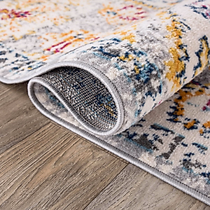 Rugshop Vintage Distressed Bohemian Area Rug 5' x 7' Gray