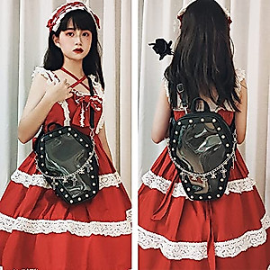 ENJOININ Gothic Coffin Shape Purses and Handbags for Women Halloween Shoulder Bag Ita Purse Girls Backpack